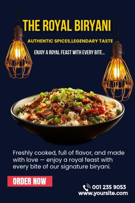 The Royal Biryani Feast Template | PosterMyWall