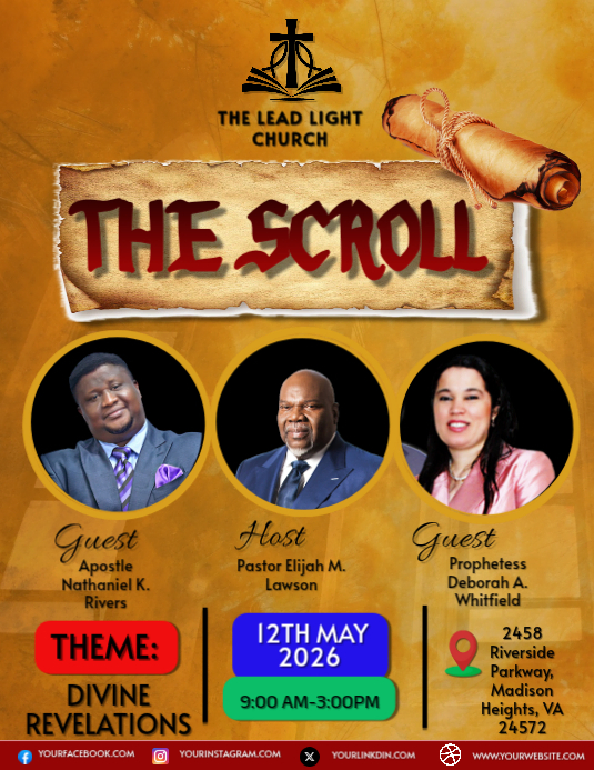 THE SCROLL FLYER Template | PosterMyWall