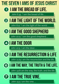 The 7 I Am of Jesus Christ Template | PosterMyWall