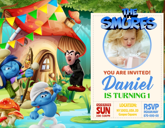 The Smurfs Template | PosterMyWall