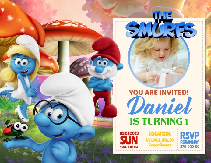 The Smurfs Template | PosterMyWall