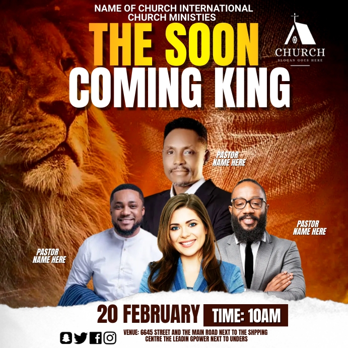 the soon coming king Template | PosterMyWall