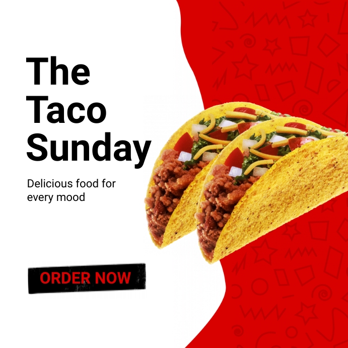 The Taco Sunday Instagram Post Template | PosterMyWall