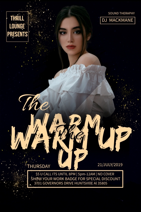 The Warm Up Club Party Template | PosterMyWall