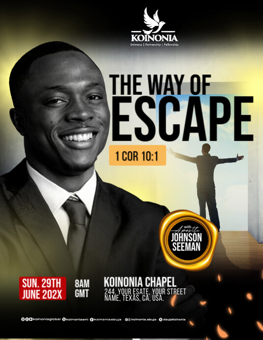 Copy of The Way of Escape | PosterMyWall