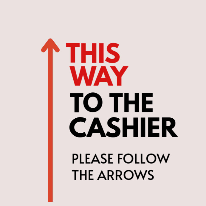 The way to the cashier Template | PosterMyWall