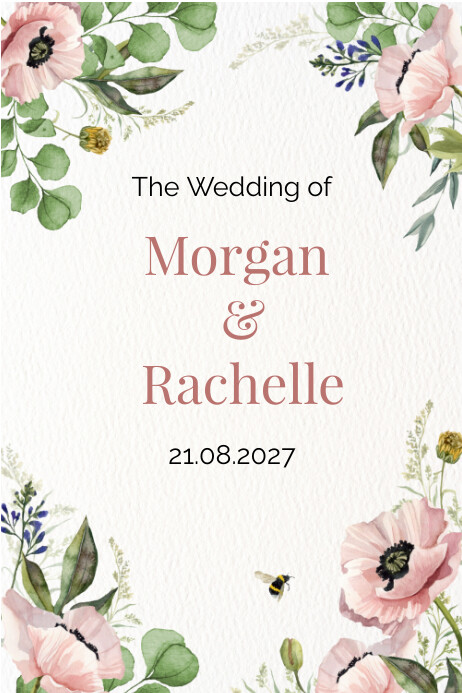 Modèle THE WEDDING OF | PosterMyWall