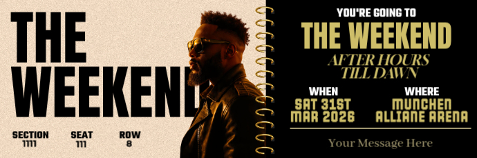 The Weeknd Concert Ticket Event Template | PosterMyWall