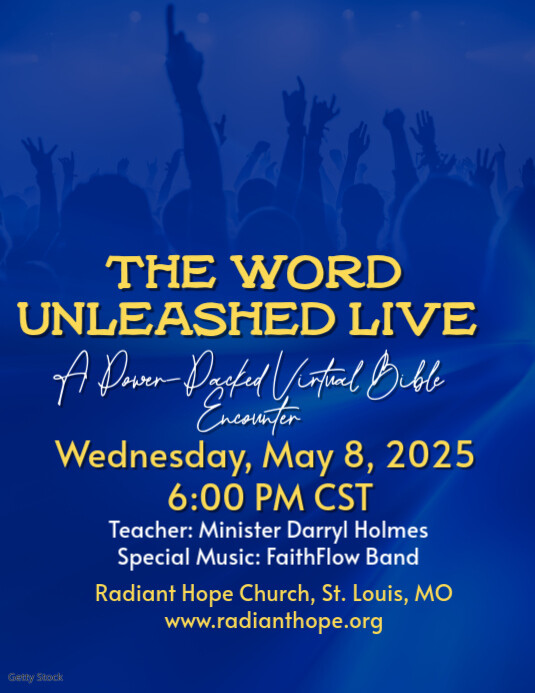 The Word Unleashed: Midweek Online Bible Encounter Template | PosterMyWall