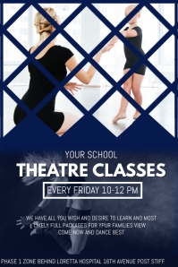 Theatre Acting Classes flyer template | PosterMyWall