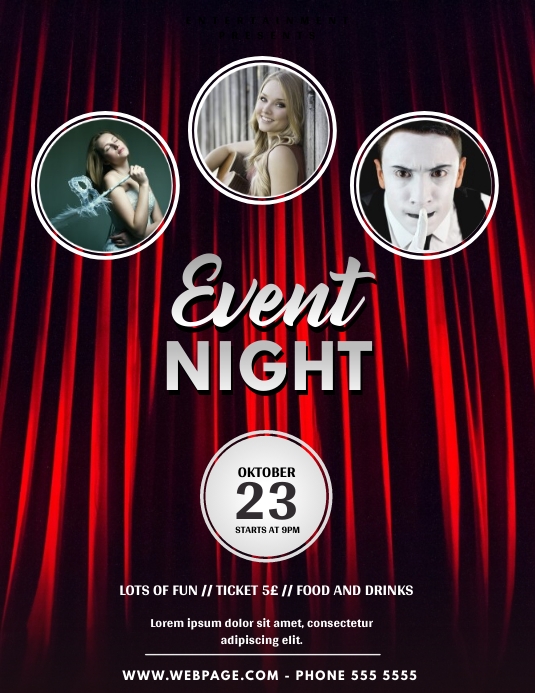 Plantilla de Theatre play musical Flyer Template for Theat | PosterMyWall