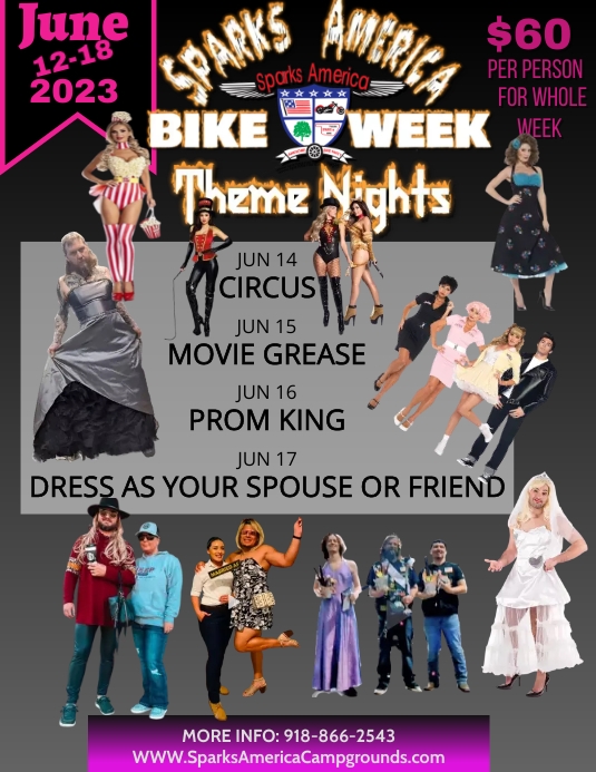 Theme Nights Bike week Template | PosterMyWall