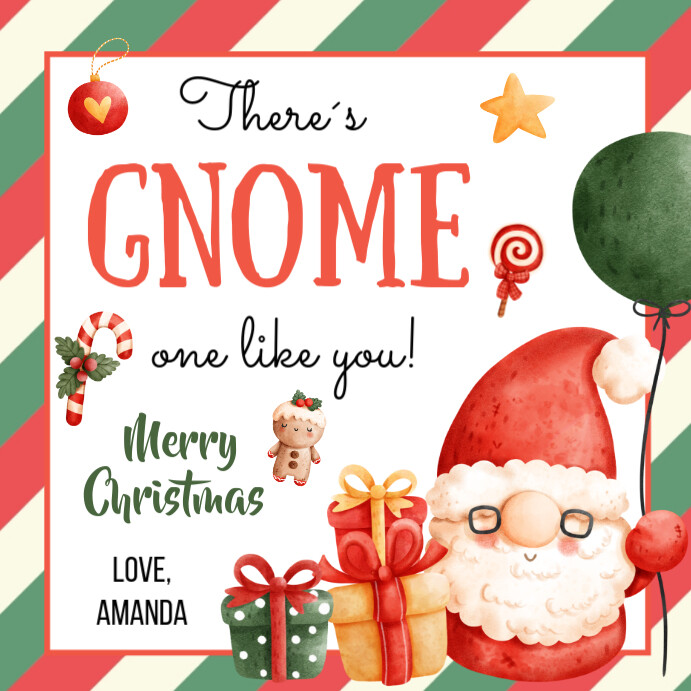 There's Gnome One Like You Tag Printable Template | PosterMyWall