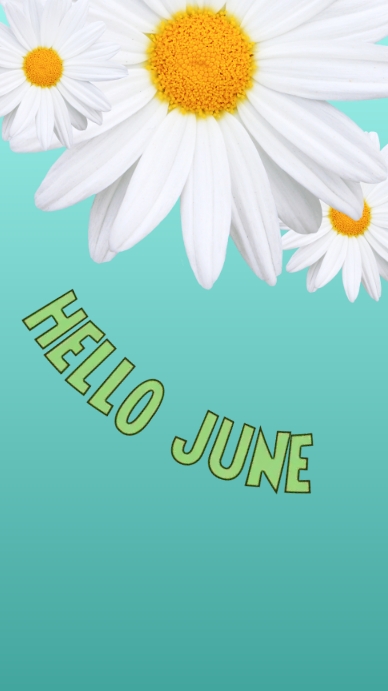 Copy of Theresia white daisy hello june instagram | PosterMyWall