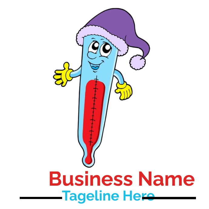 Copy of Thermometer cartoon logo | PosterMyWall
