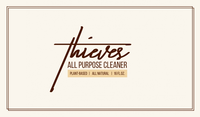 Copy of Thieves Cleaner Label | PosterMyWall