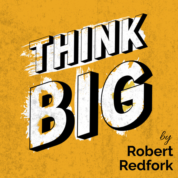 Think Big podcast album cover template | PosterMyWall
