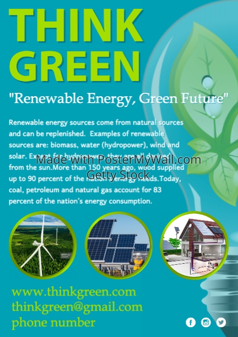 Copy of Think Green | PosterMyWall