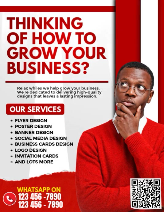Thinking Of Growing Your Business Template | PosterMyWall