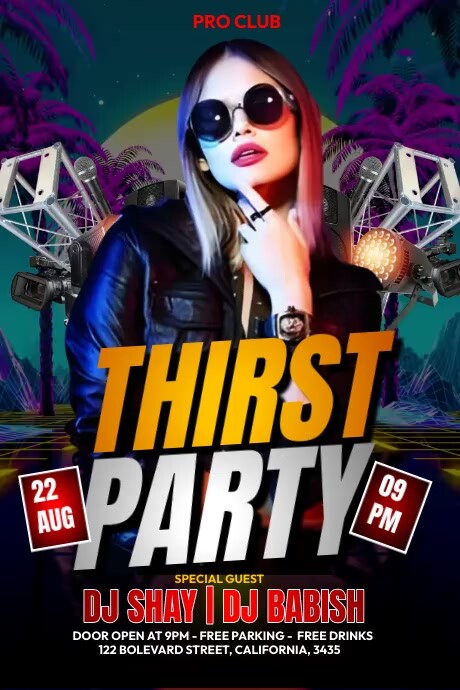 Plantilla de Thirst Party Video | PosterMyWall