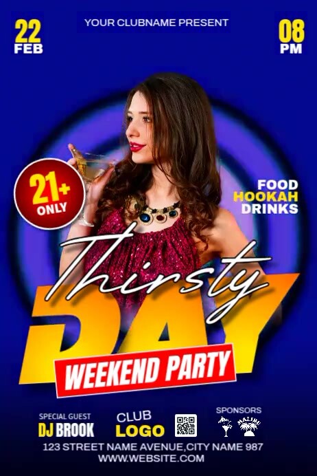 Plantilla de Thirsty Day Party Video | PosterMyWall
