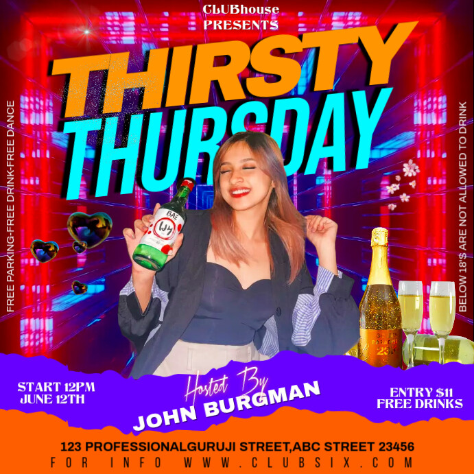 Copy of Thirsty Thursday | PosterMyWall