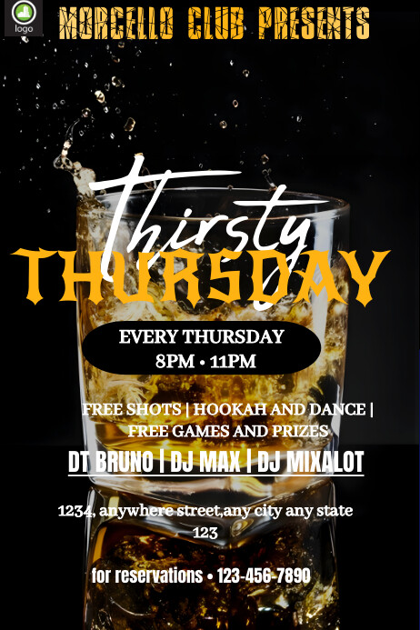 Thirsty Thursday Template | PosterMyWall