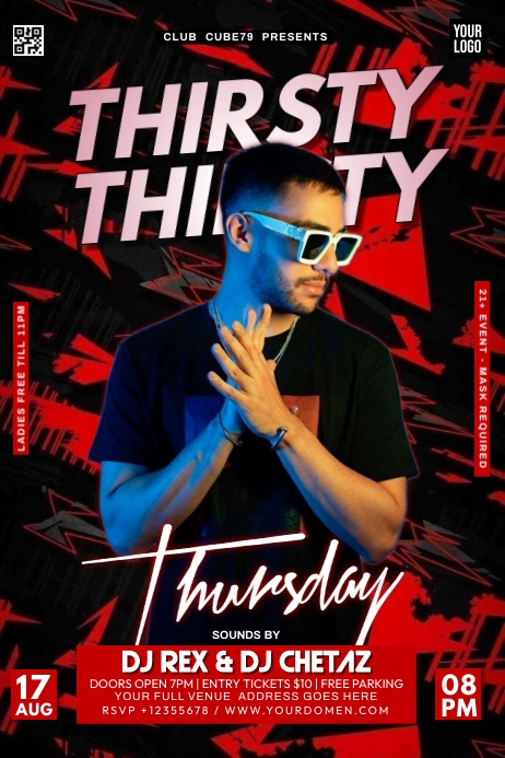 THIRSTY THURSDAY Template | PosterMyWall