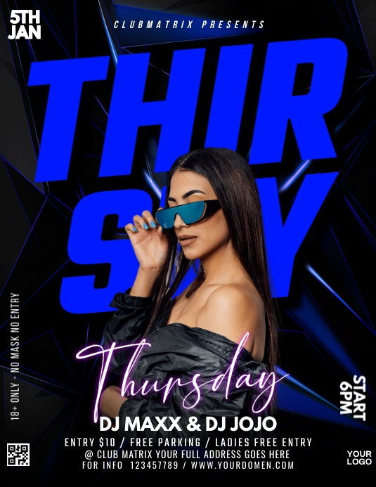 THIRSTY THURSDAY Template | PosterMyWall