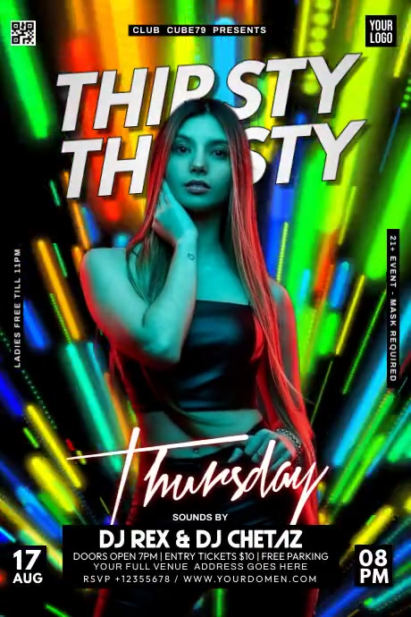 THIRSTY THURSDAY Template | PosterMyWall