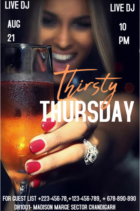 Thirsty Thursday Template | PosterMyWall