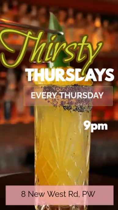 Plantilla de Thirsty Thursday | PosterMyWall
