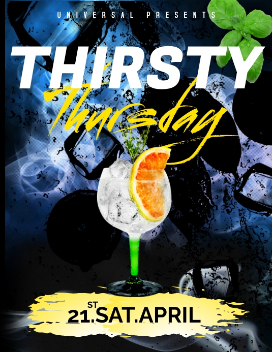 Plantilla de Thirsty thursday | PosterMyWall