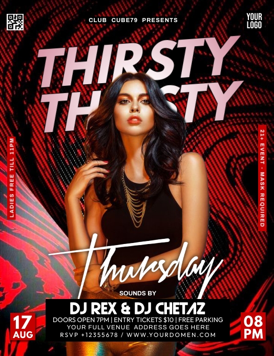 THIRSTY THURSDAY Template | PosterMyWall