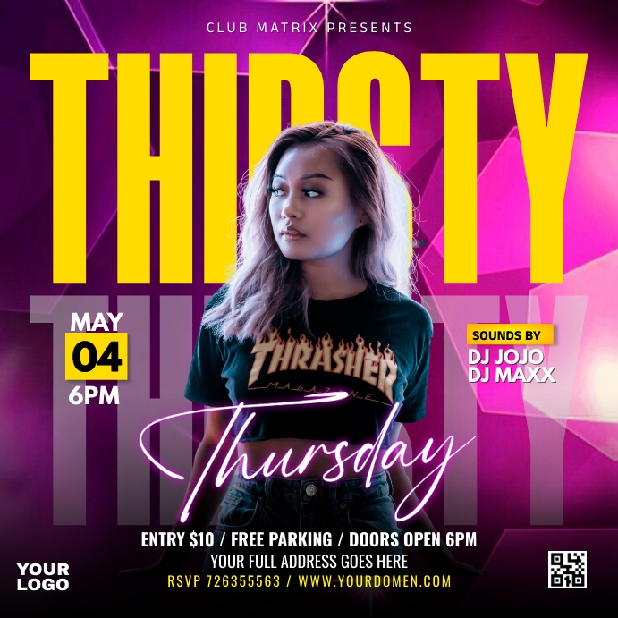 Plantilla de Thirsty thursday | PosterMyWall
