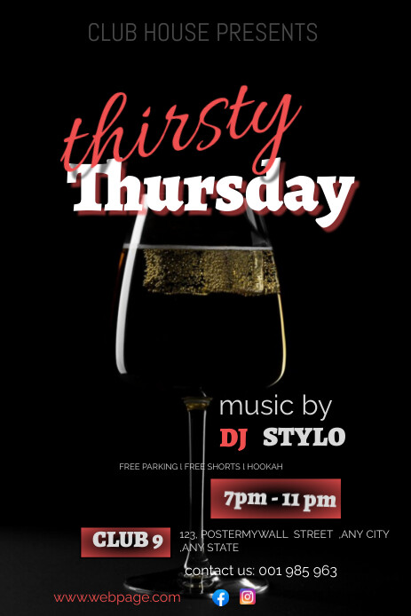 Thirsty Thursday flyer Template | PosterMyWall