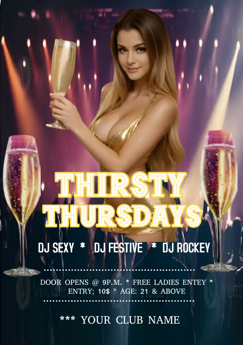 Thirsty Thursday flyer Template | PosterMyWall
