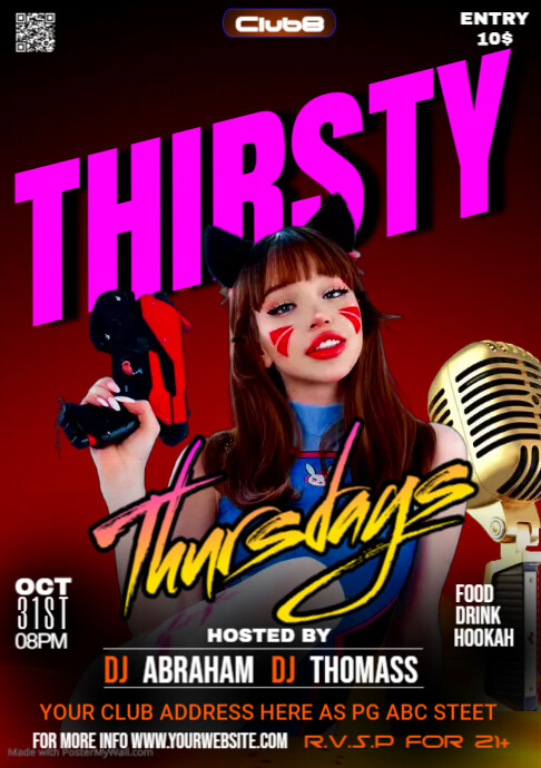 Plantilla de thirsty thursday night party ads | PosterMyWall