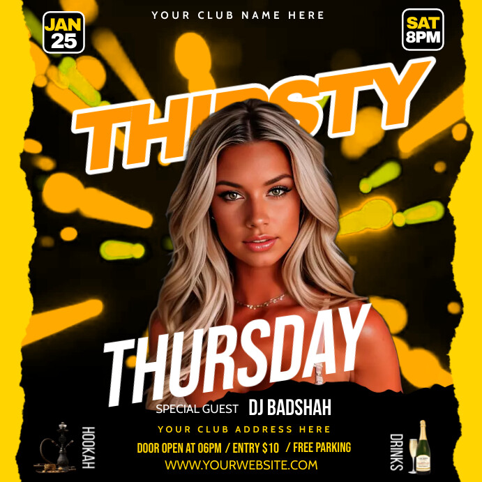 Plantilla de thirsty thursday night party | PosterMyWall