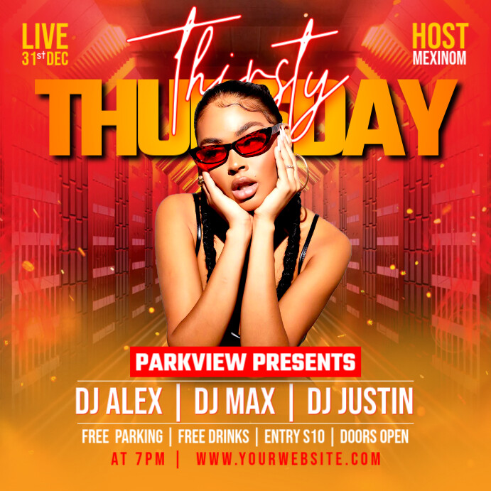 Thirsty thursday party Template | PosterMyWall
