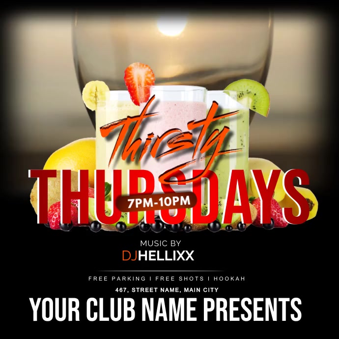 thirsty thursday party Template | PosterMyWall