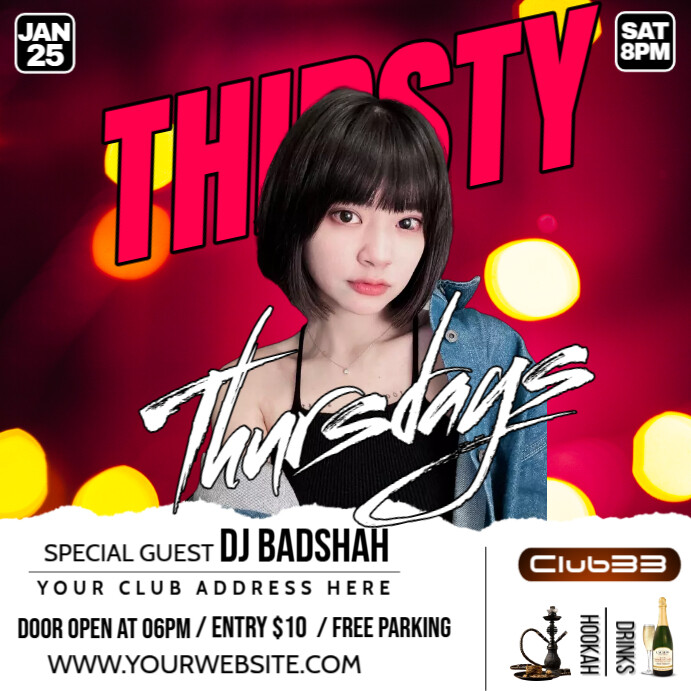 thirsty thursday party flyer Template | PosterMyWall