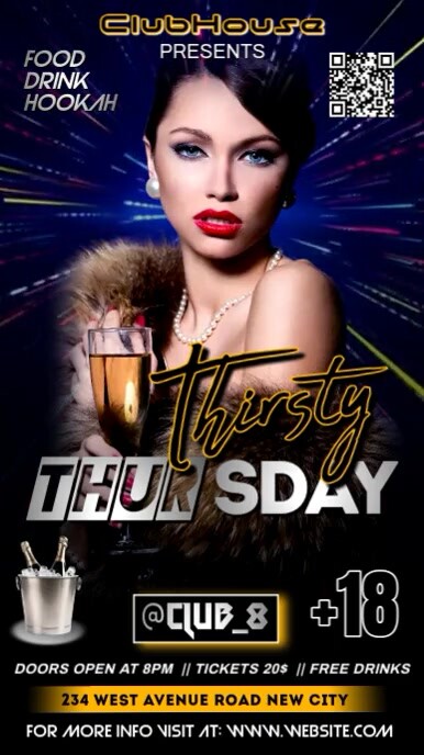 THIRSTY THURSDAY PARTY FLYER TEMPLATE | PosterMyWall