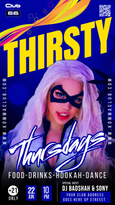 thirsty thursday Party Social Media Ads Template | PosterMyWall