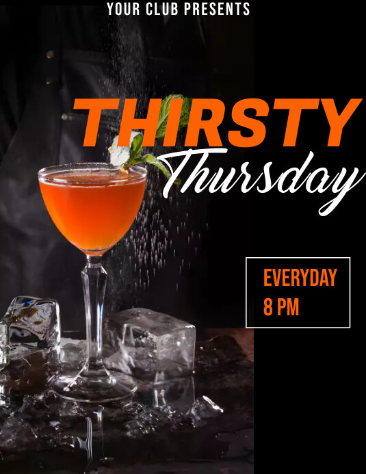 Plantilla de Thirsty Thursday poster | PosterMyWall