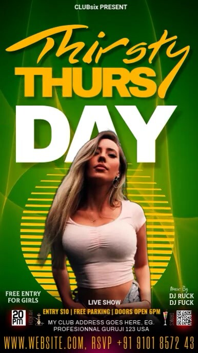 Copy of thirsty thursdays, | PosterMyWall