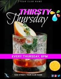 Thirsty Thursdays Club Flyer Template | PosterMyWall