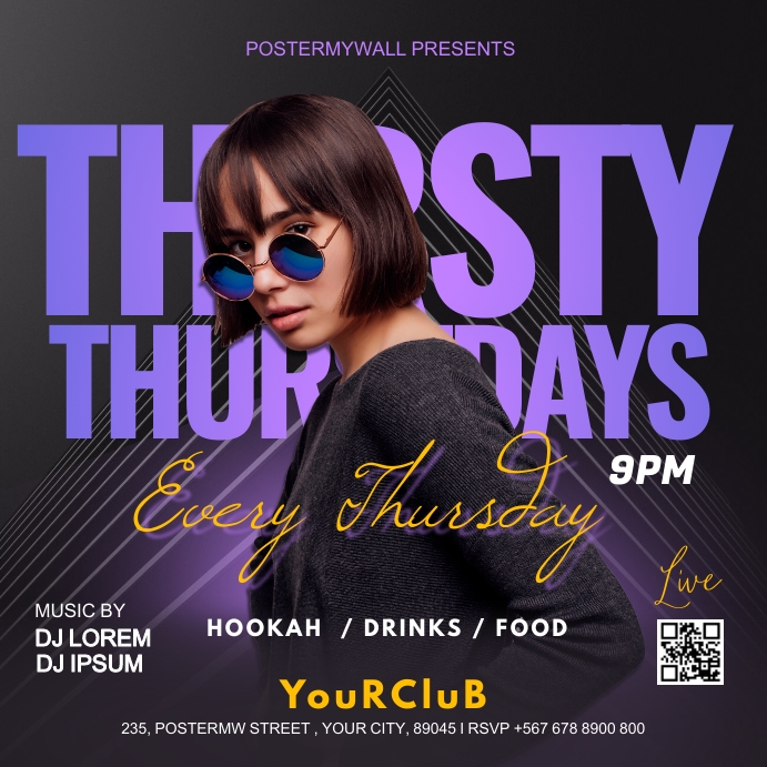 Plantilla de thirsty thursdays | PosterMyWall