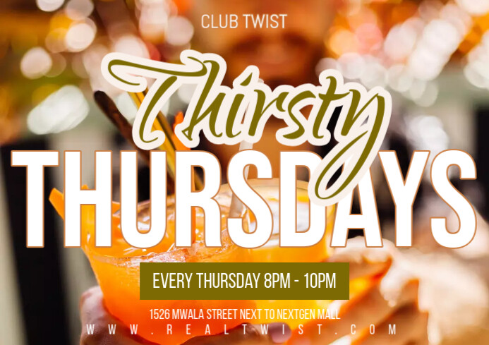 thirsty Thursdays Template | PosterMyWall
