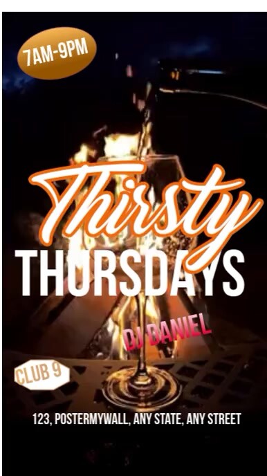 Thirsty Thursdays Flyer Template | PosterMyWall